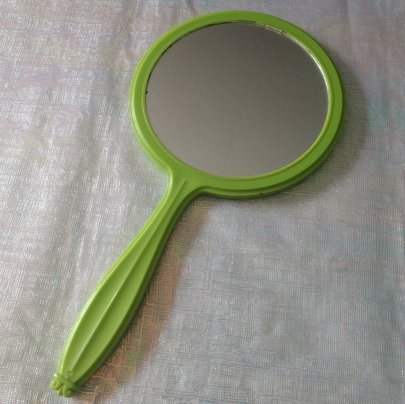 Bath | Vintage Mcm Green Hand Mirror Great Condition Some Deterioration ...